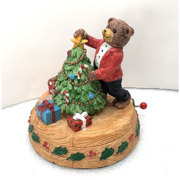 Dakin | Art | Vintage 994 Dakin Cuddles Bear Christmas Tree Resin ...